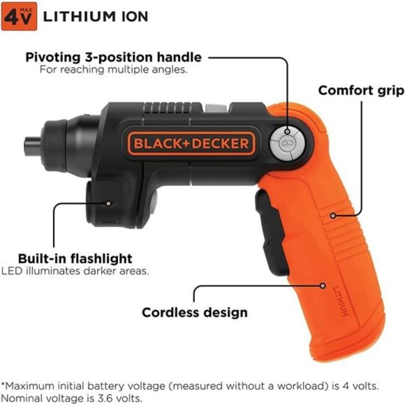 Other | Blackdecker 4v Max Cordless Screwdriver With Led Light Bdcsfl2c ...